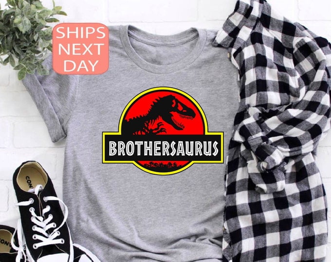 Brothersaurus Shirt, Dinosaur Bro Tee, Jurassic Trip Brother Tee ...