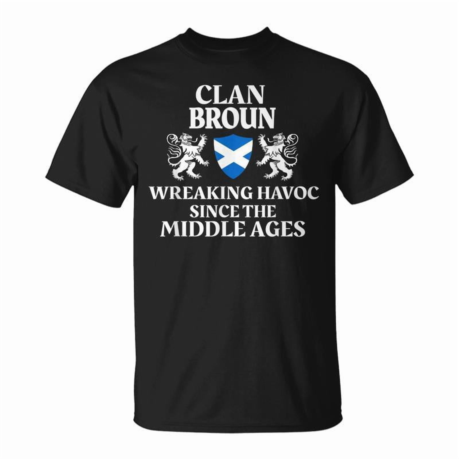 Broun Scottish Family Clan Scotland Name Tshirt - Walmart.com