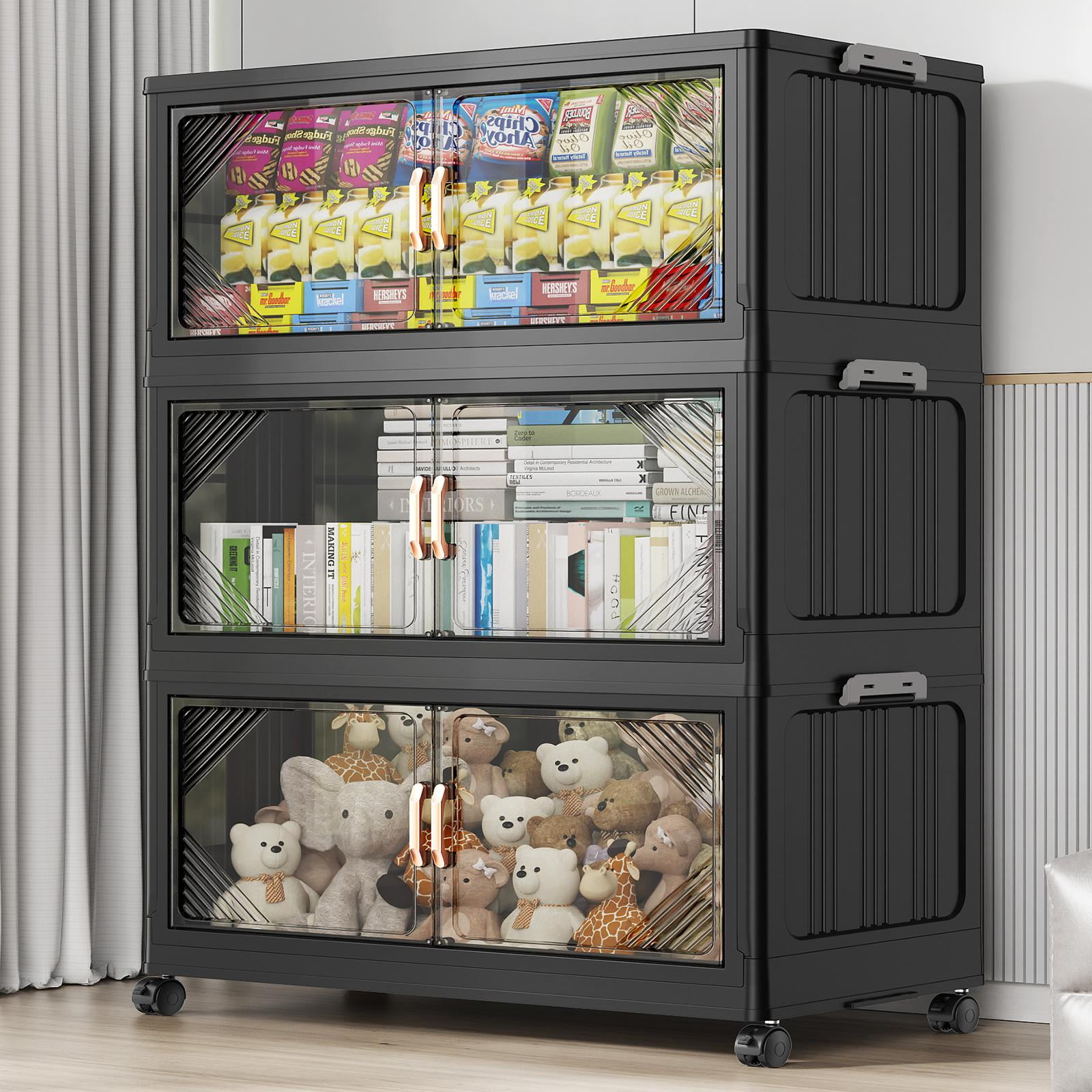 Broview 105Gal Plastic Stackable Storage Bins with Lid, 420QT Extra ...