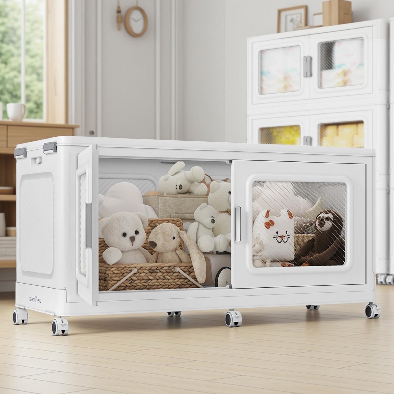 Broview 320Quart Extra Large Plastic Storage Bins Container, Stackable ...