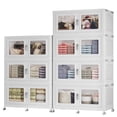 Broview 385 Gal Extra Large Stackable Storage Bins with Lids & Wheels ...