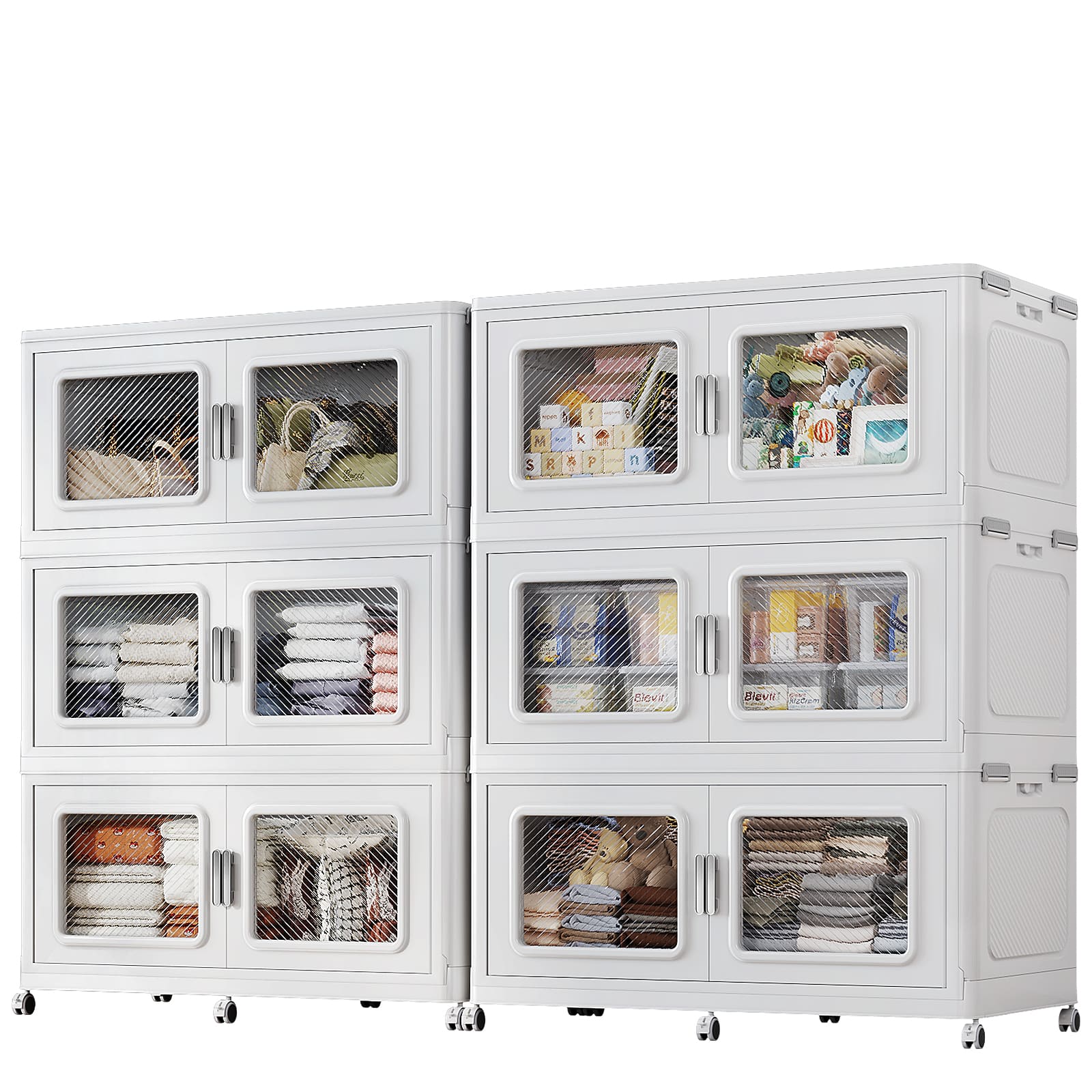 Broview Storage Bins 450Gal Extra Large Stackable Foldable Storage ...