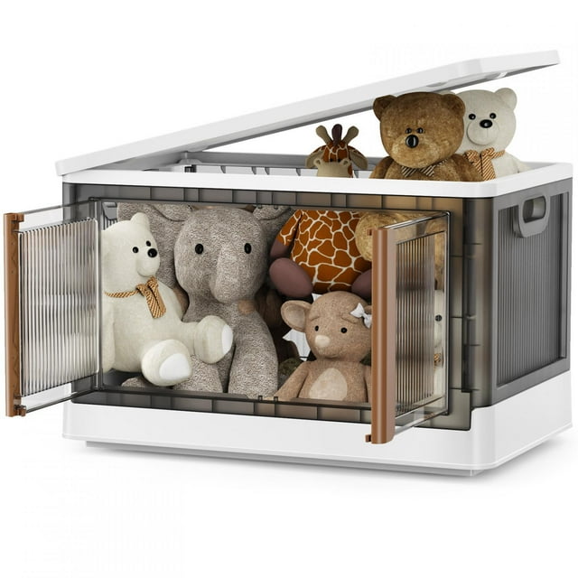 Broview V6 Collapsible Plastic Storage Bins with Lids, 19 Gallon ...