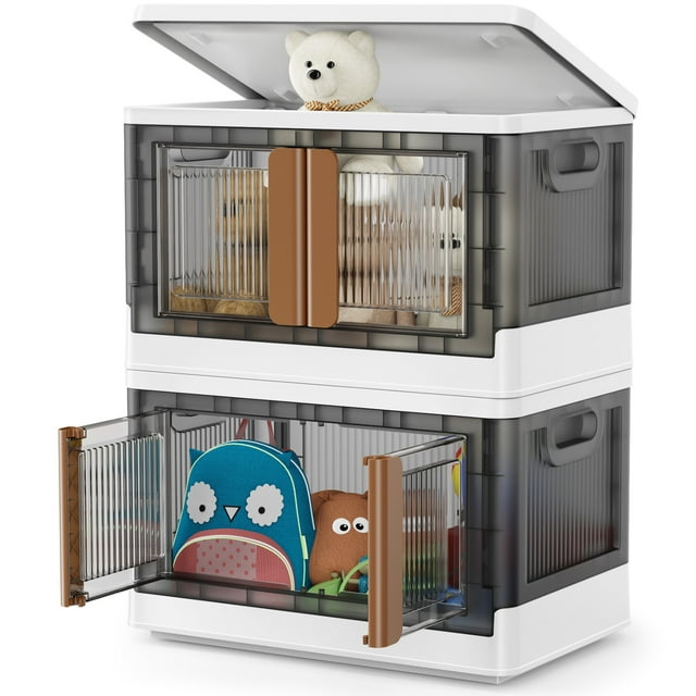 Broview V6 Collapsible Plastic Storage Bins with Lids, 8.4 Gallon ...