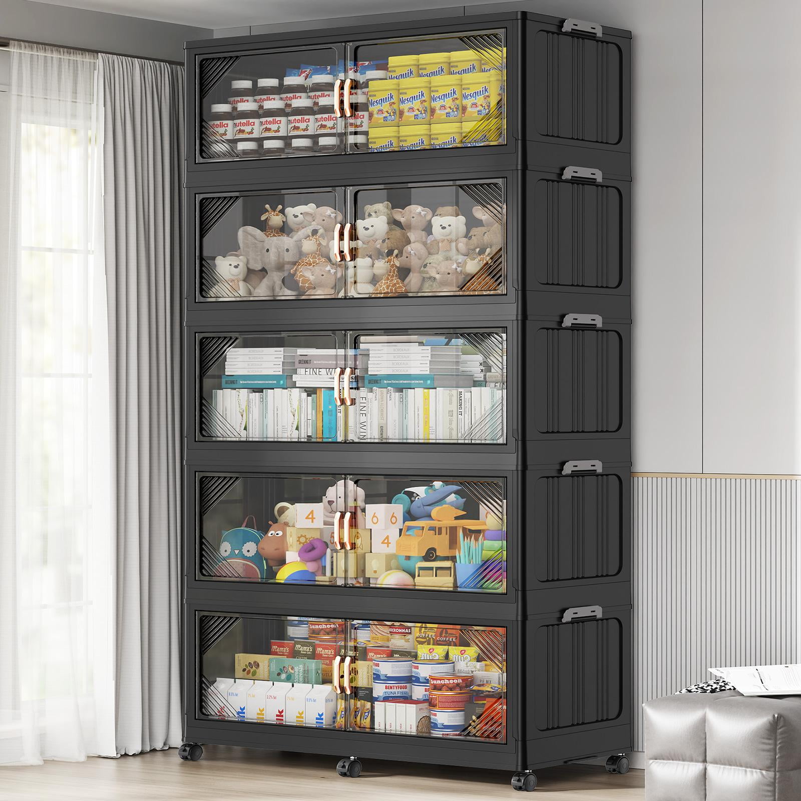 Broview V60 275Gal Extra Large Stackable Storage Bins with Lid, 1100QT ...