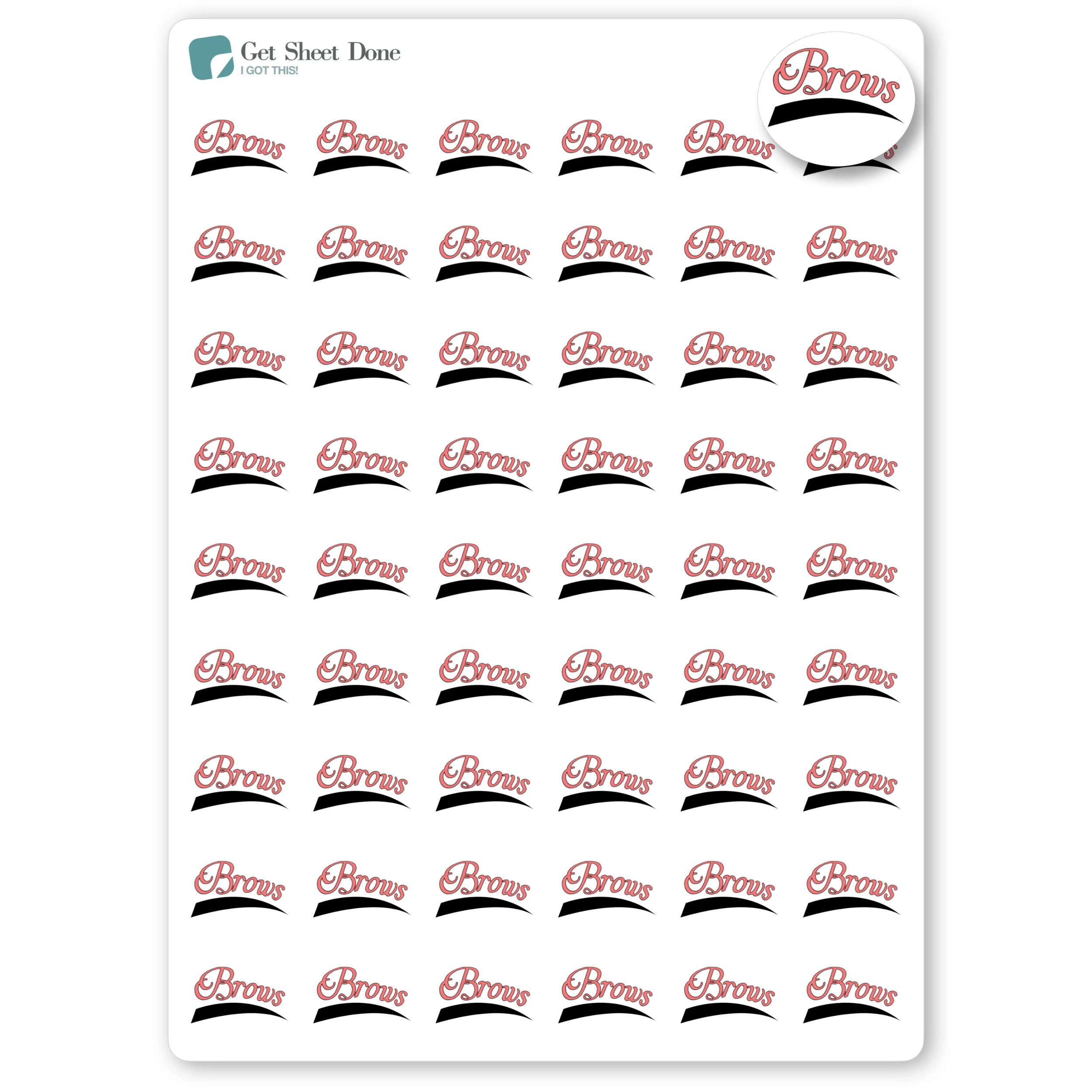 Brow Appointment Planner Stickers / Appointments Reminder Stickers ...