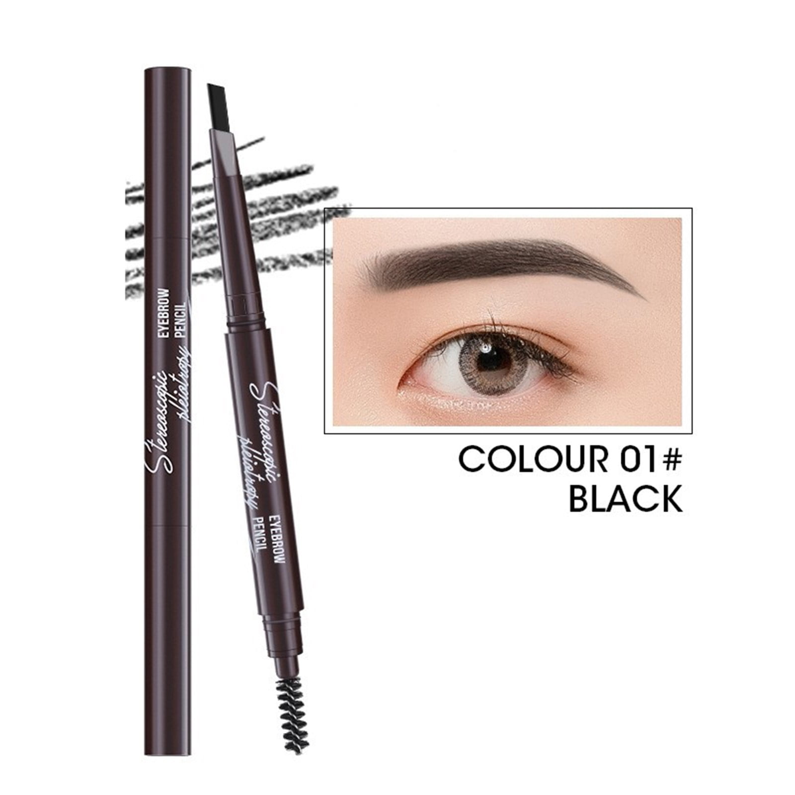 Brow Gel Double Head Eyebrow Pencil Set Triangle Tip Eyebrow Pencil ...