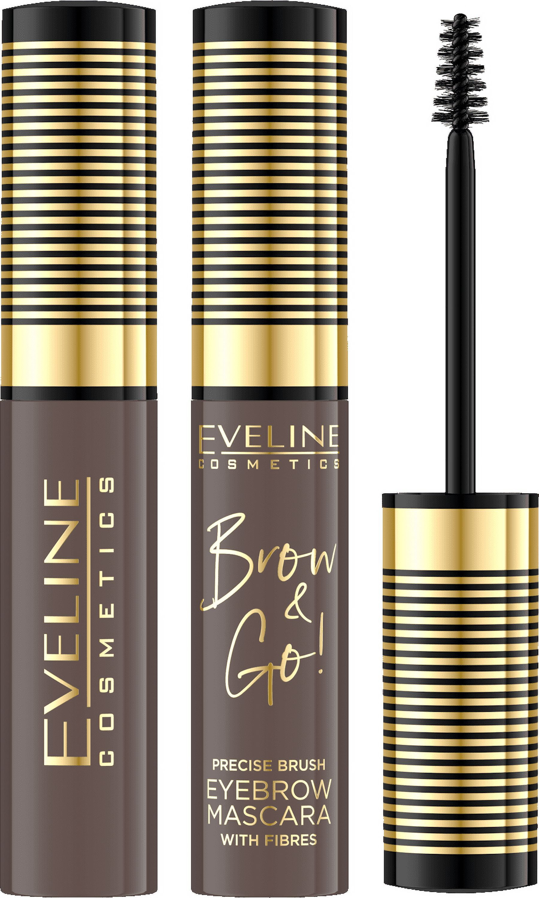Eveline Cosmetics Brow & Go, Light Brown Eyebrow Mascara, Fiber Volume ...