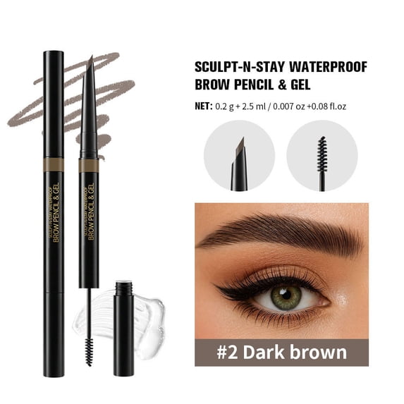 Brow Pencil and Setting Gel for All-Day Wear 2.5ml - Precision Eyebrow ...