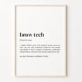 Brow Tech Definition Print, Quote Wall Art Poster Unframed Paper Print ...