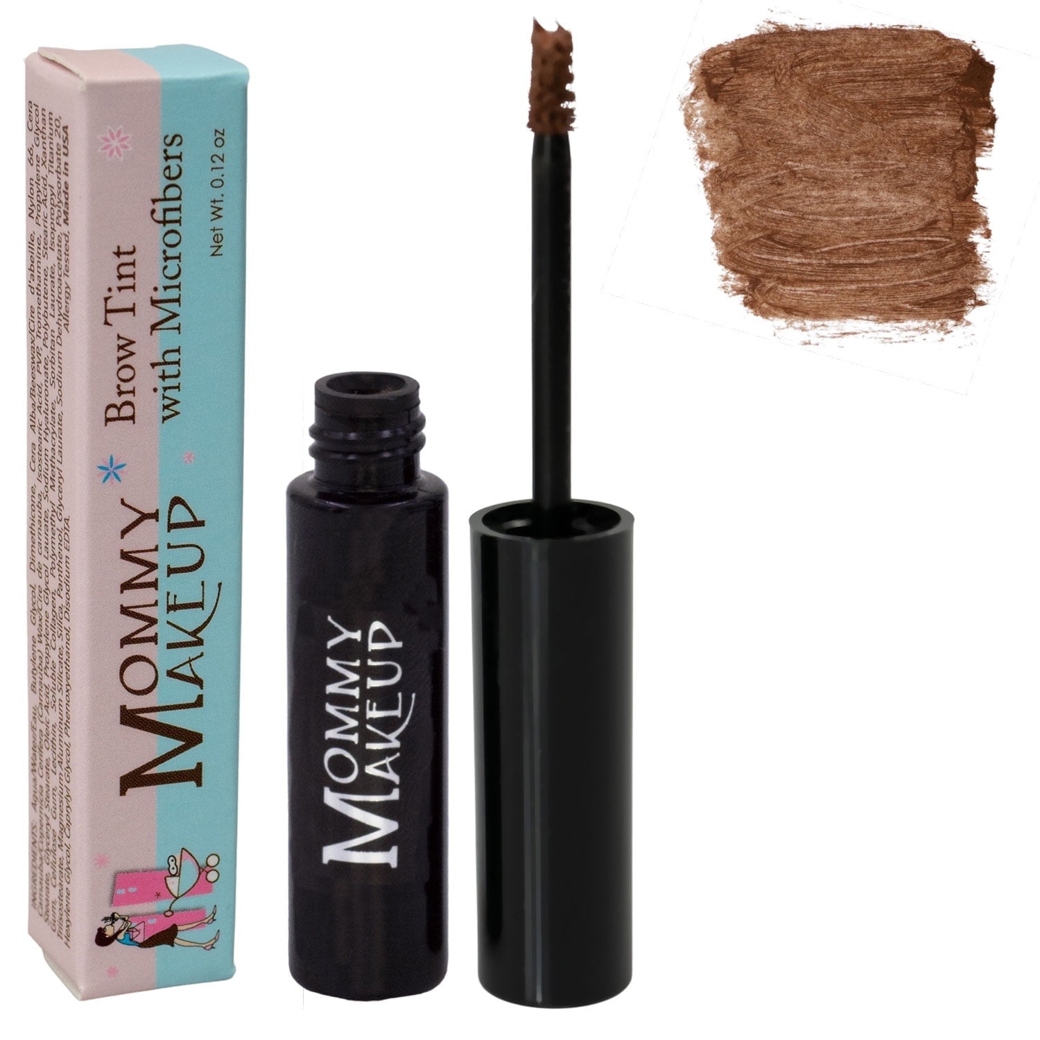 Brow Tint with Microfibers - Water Resistant Tinted Eyebrow Gel by ...