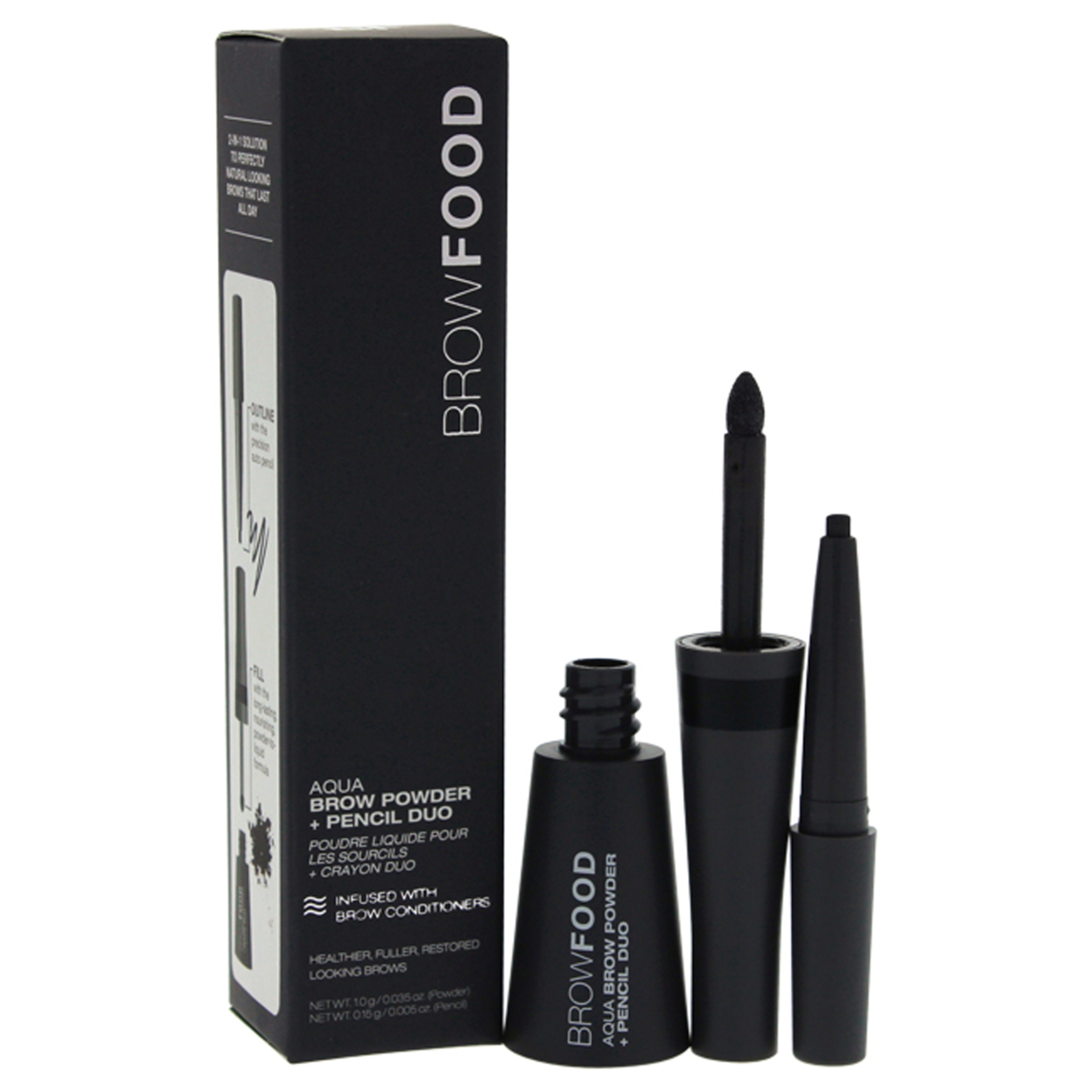 BrowFood Aqua Brow Powder and Pencil Duo - Charcoal by LashFood for ...