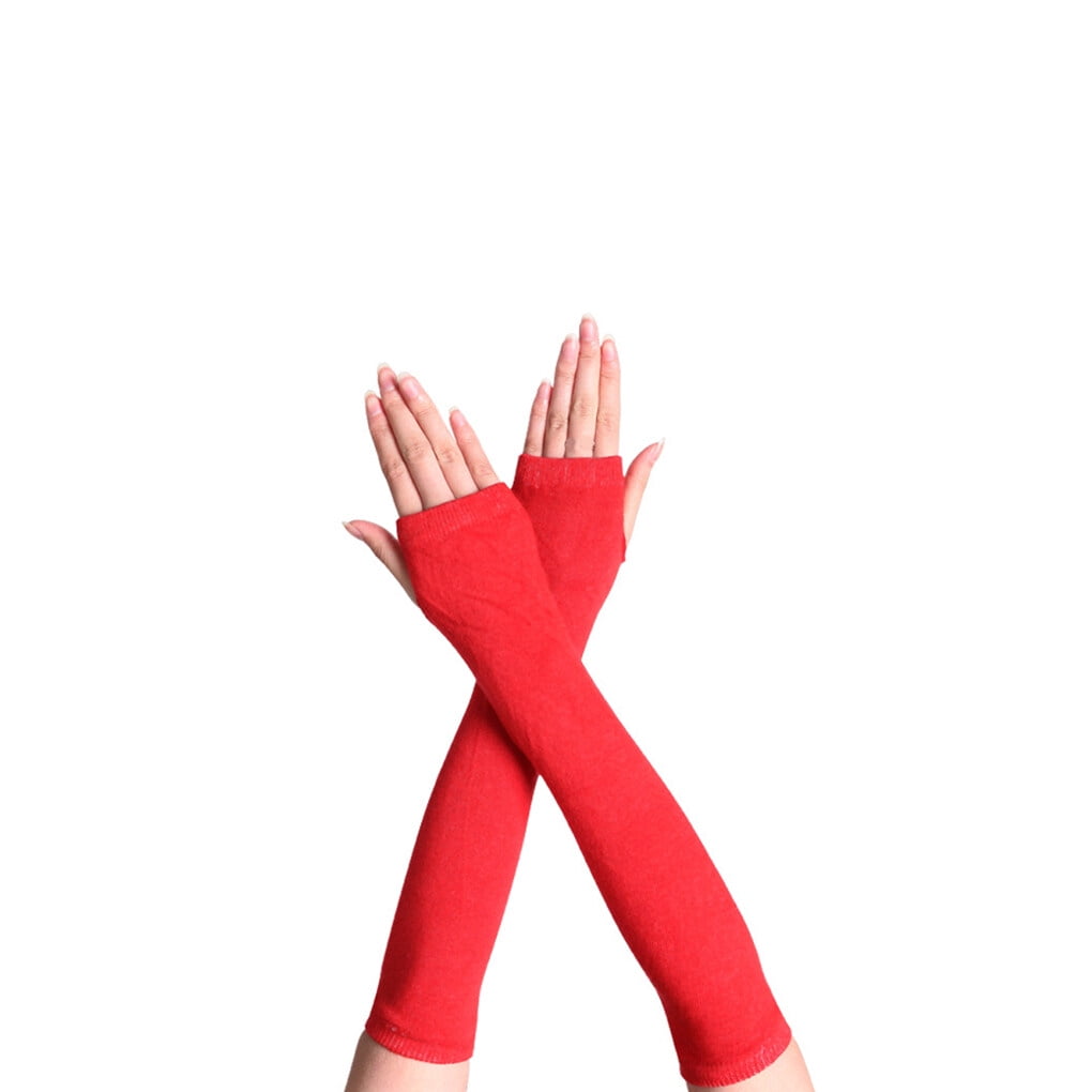 BrowQuartz 1 Pair Long Fingerless Glove Simple Style Comfortable Women ...