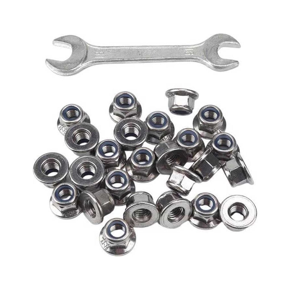 BrowQuartz 25pcs Nuts Anti Theft Stainless Steel Screw Cap Car ...