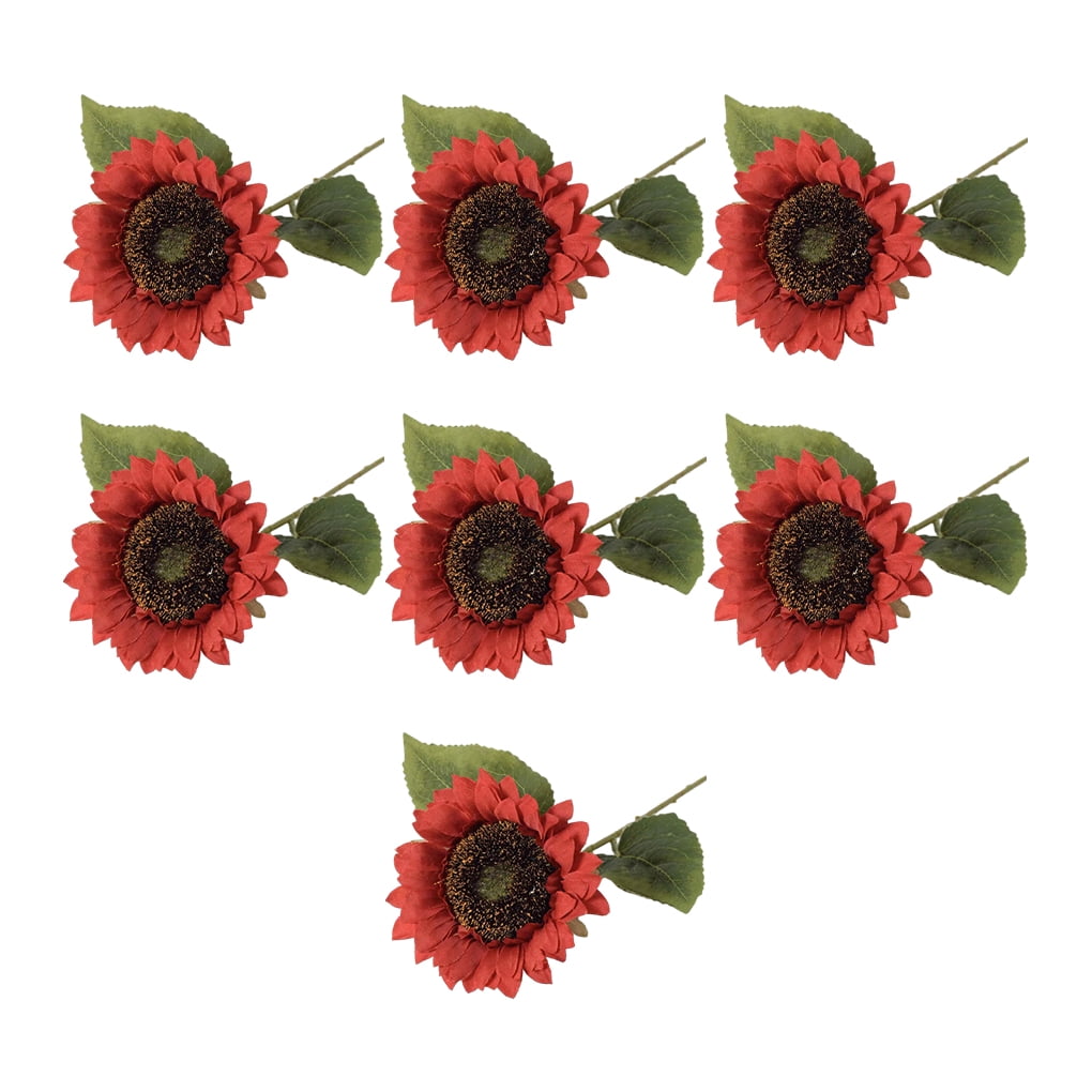 BrowQuartz 7pcs Artificial Sunflowers Flowers Bouquet Realistic ...