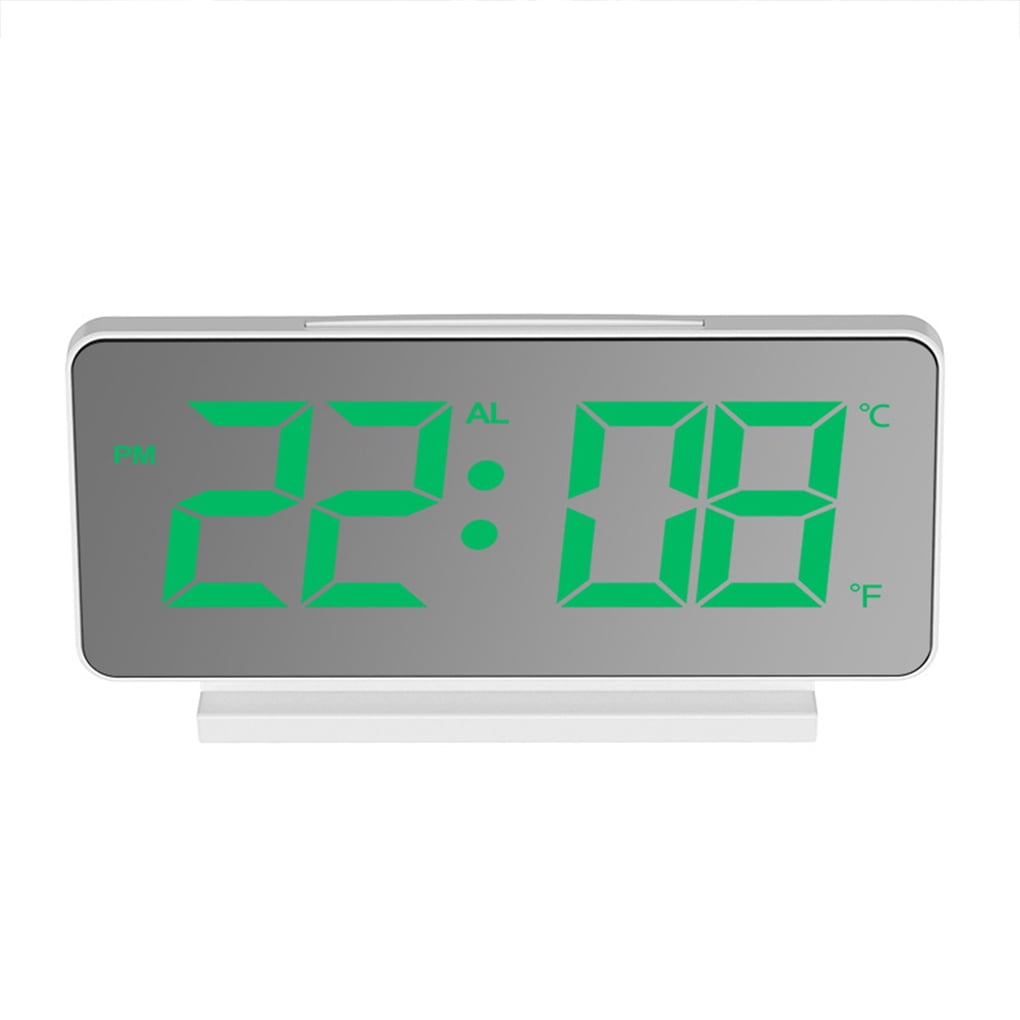 BrowQuartz Alarm Clock LED Temperature Display Wake Up Bedroom ...