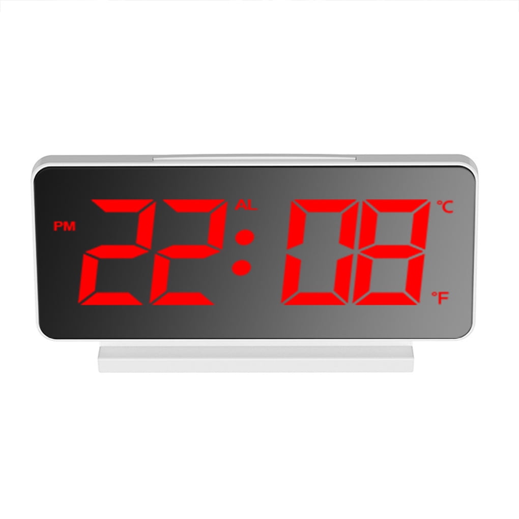 BrowQuartz Alarm Clock LED Temperature Display Wake Up Bedroom ...