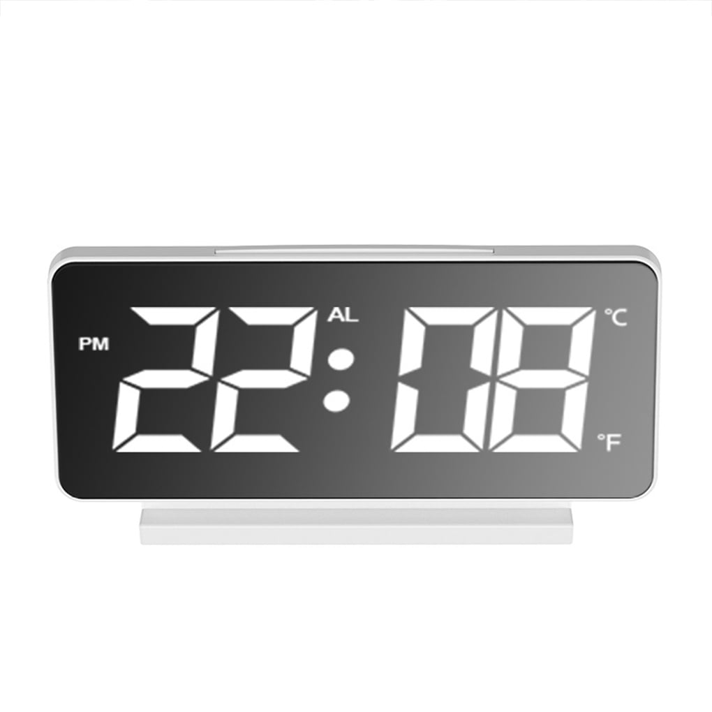 BrowQuartz Alarm Clock LED Temperature Display Wake Up Bedroom ...