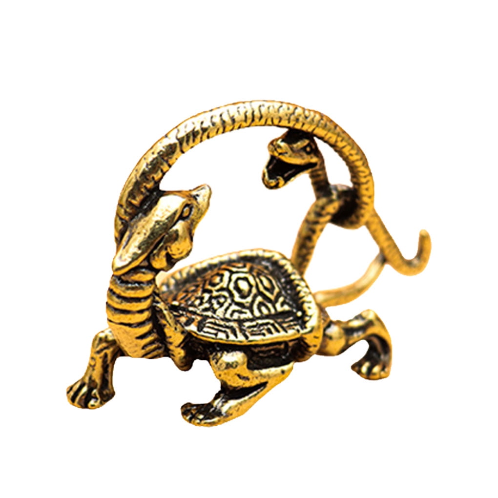 BrowQuartz Antique Brass Decoration Mini Chinese Style Mythical Beast ...