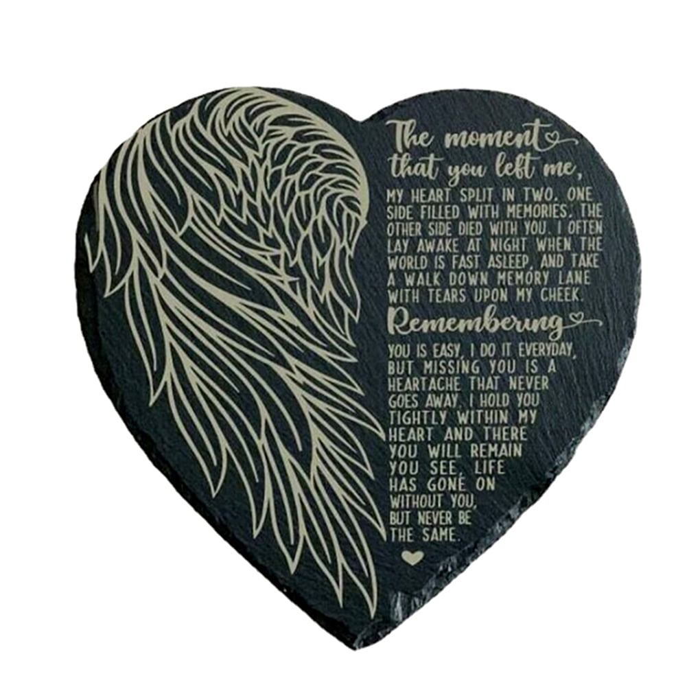 BrowQuartz Bereavement Memorial Stone Heart Shaped Memory Stones ...