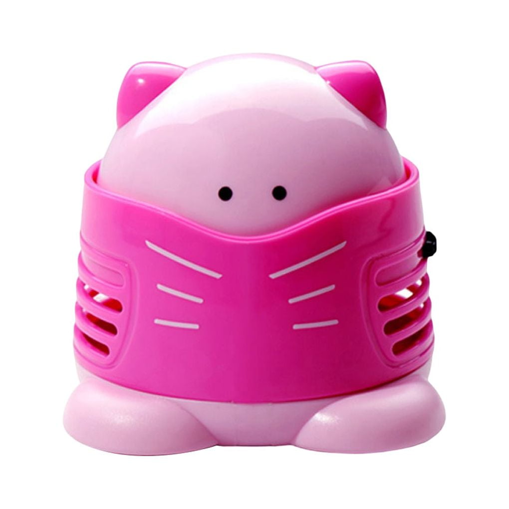 BrowQuartz Cat Desktop Vacuum Cute Style Mini Electric Keyboard Dust ...