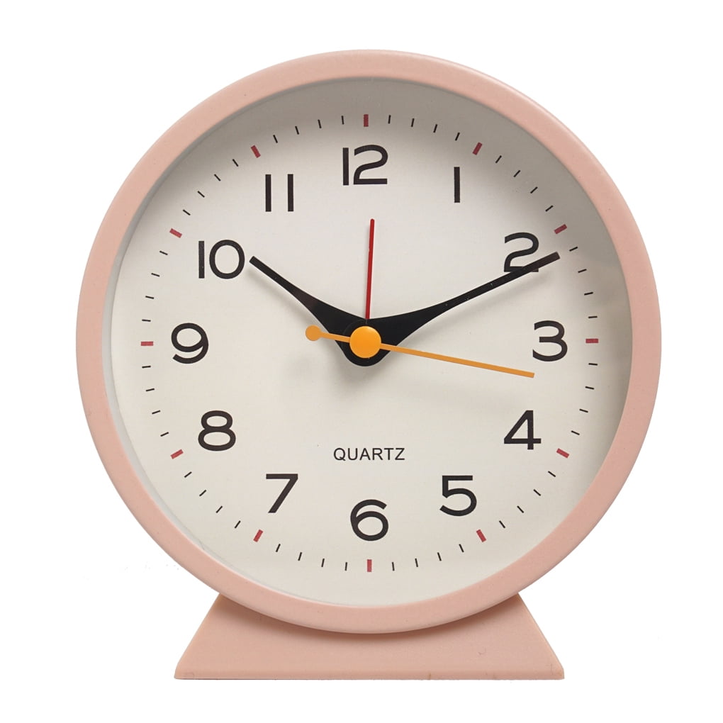 BrowQuartz Desktop Alarm Clock Round Shape Student Bedroom Living Room ...
