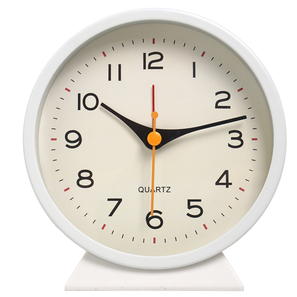 BrowQuartz Desktop Alarm Clock Round Shape Student Bedroom Living Room ...