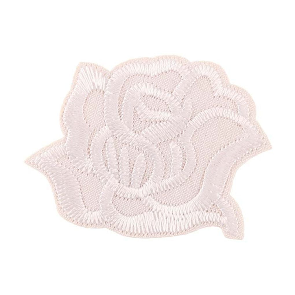 BrowQuartz Iron on Patches Waterproof Down Jacket Repair White Rose ...