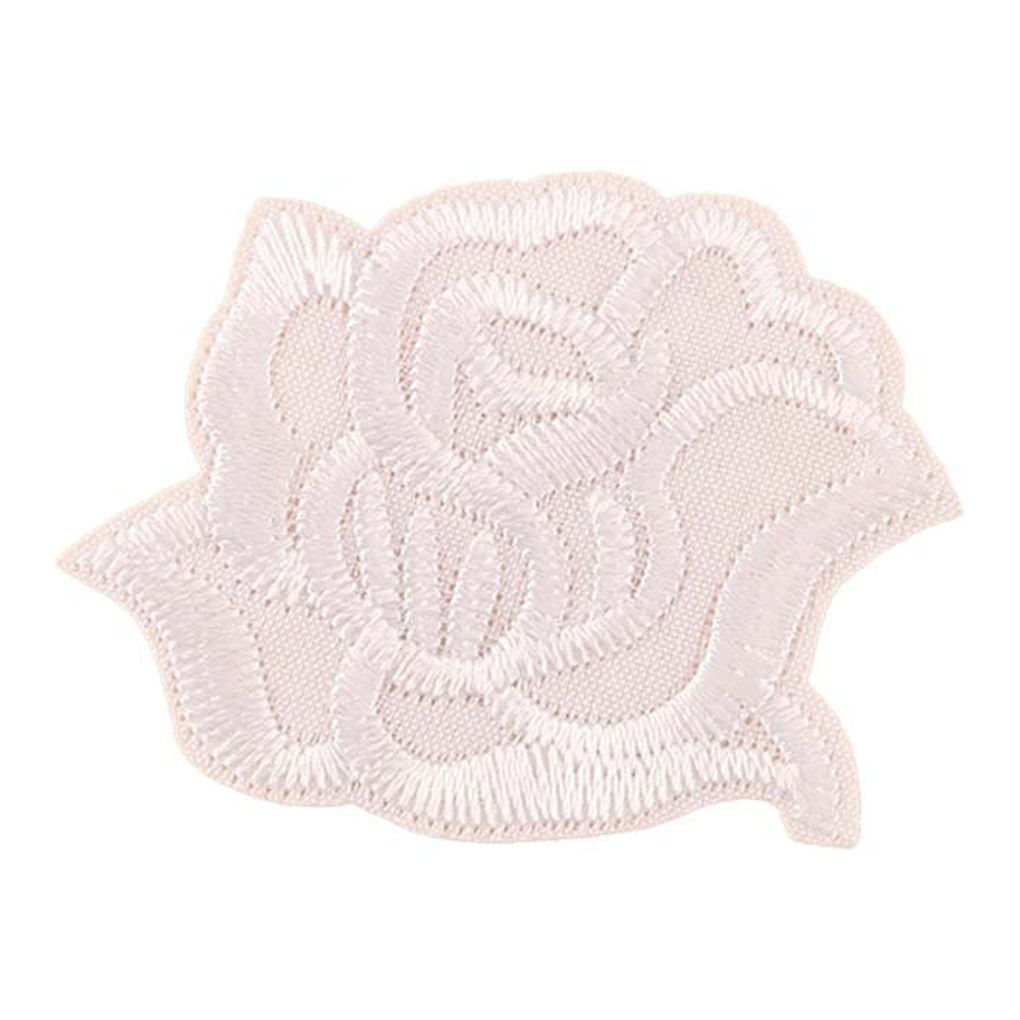 BrowQuartz Iron on Patches Waterproof Down Jacket Repair White Rose ...