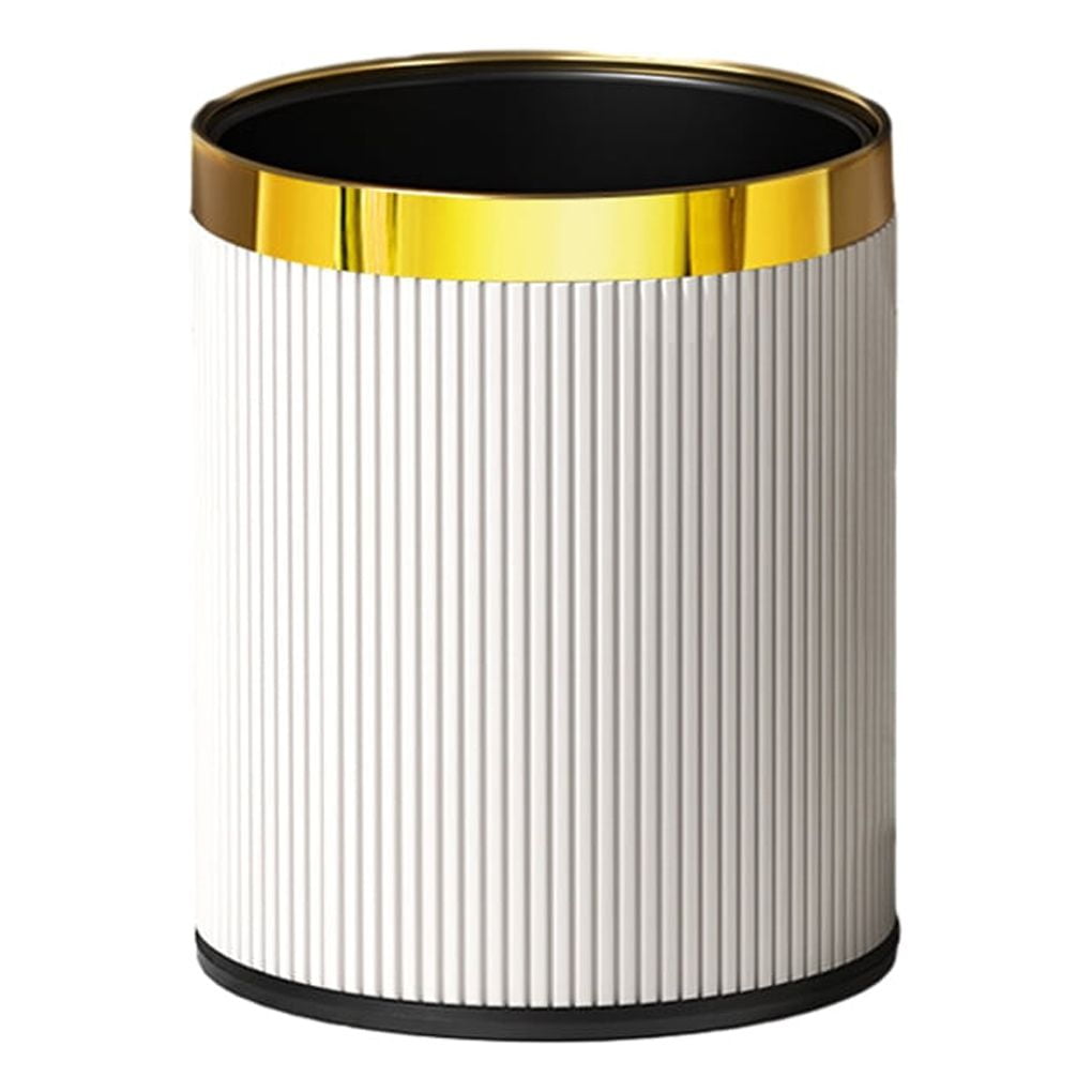 BrowQuartz Kitchen Bathroom Metal Trash Can Wastebasket Garbage Bin ...