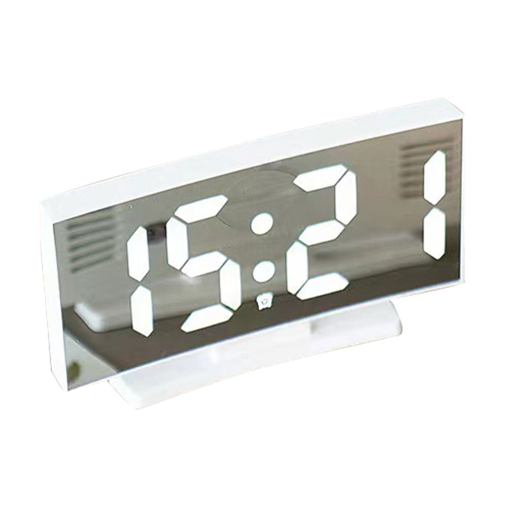 BrowQuartz LED Alarm Clock Curved Surface Adjustable Light Table Decor ...