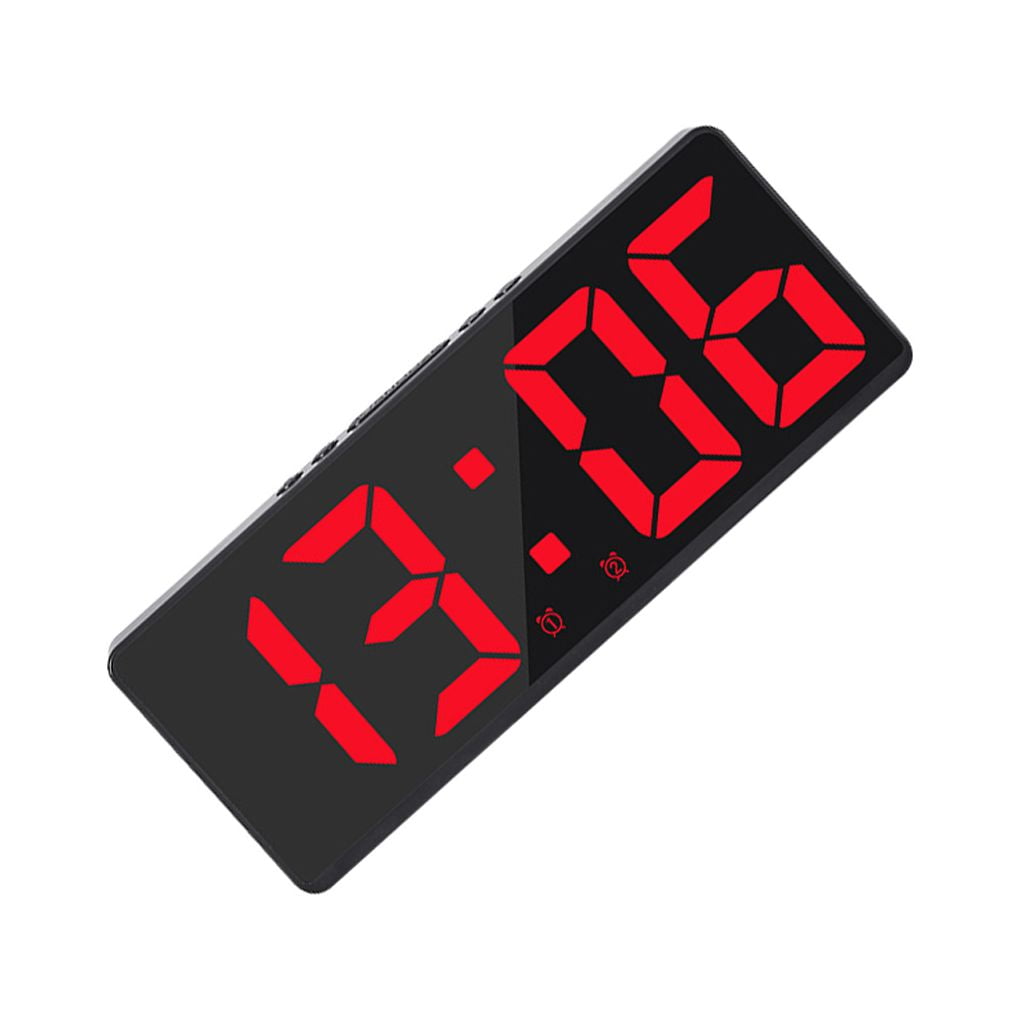 BrowQuartz LED Digital Clock Date Display Rectangular Rechargeable 2 ...