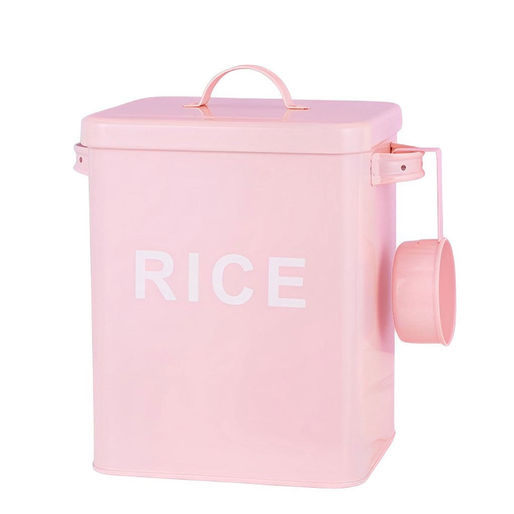 BrowQuartz Metal Canister Rice Buckets Grain Tin Powder Laundry Powder ...