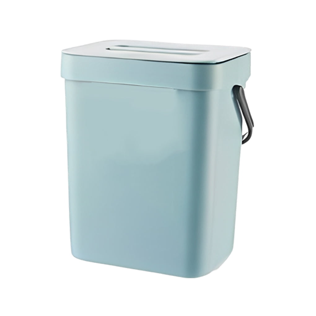 BrowQuartz Wall Mounted Hanging Trash Can Lid Waste Bin Wide Opening 3L ...