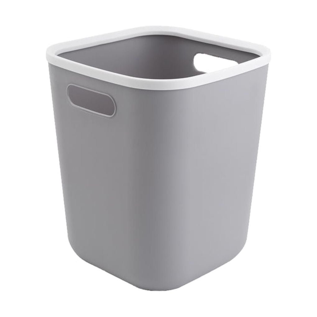 BrowQuartz Waste Bin with Handles Plastic Container Home Office Cube ...