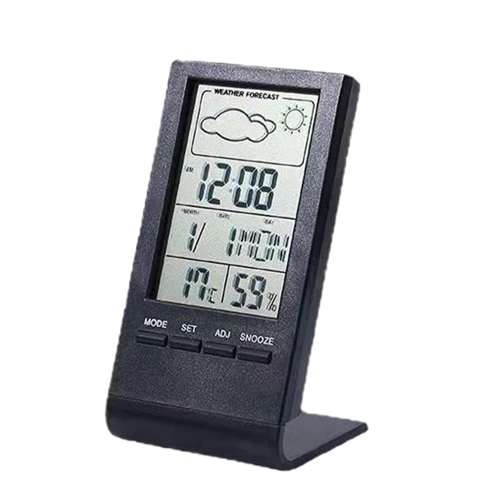 BrowQuartz Weather Alarms Clock LCD Large Screen Multifunctional ...