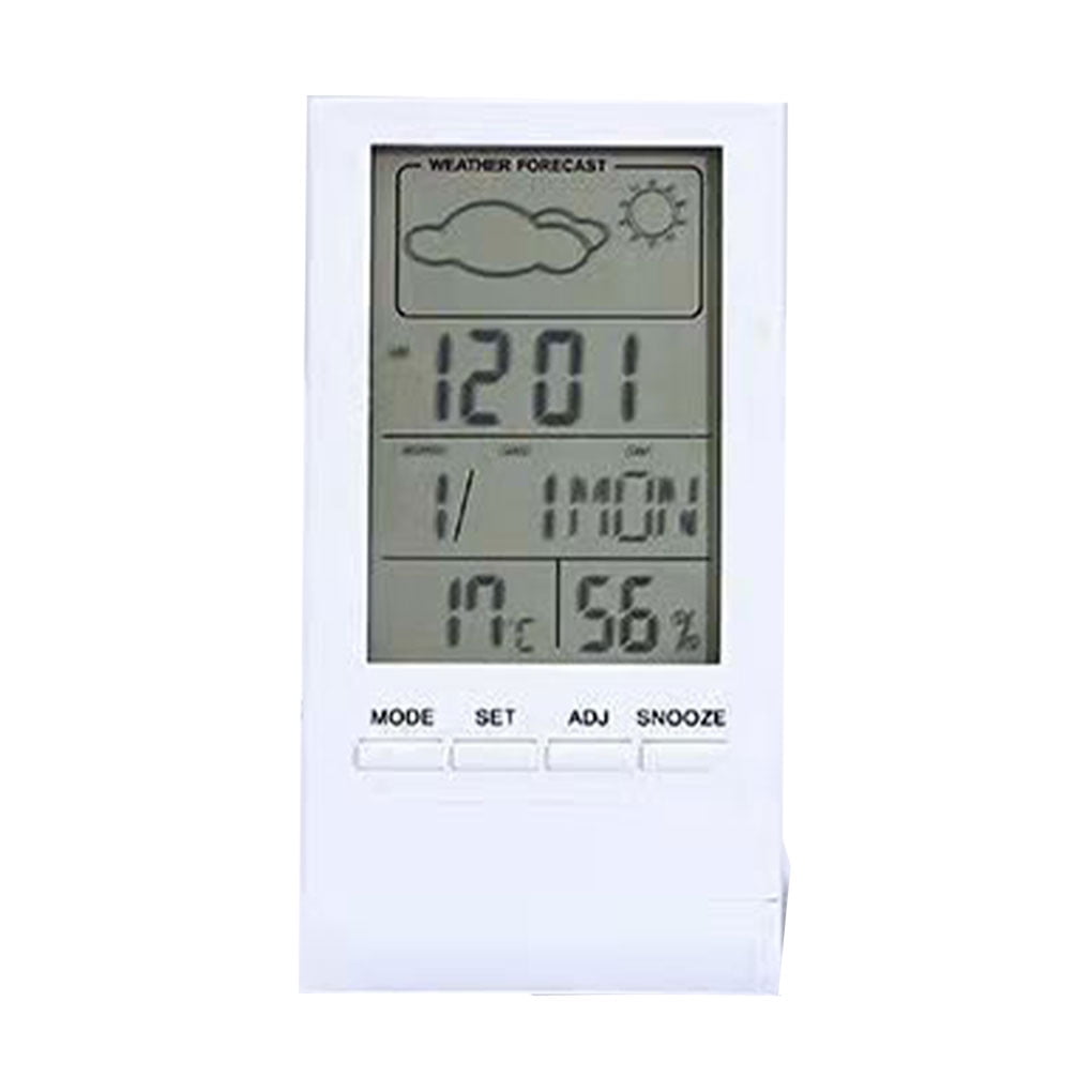 BrowQuartz Weather Alarms Clock LCD Large Screen Multifunctional ...