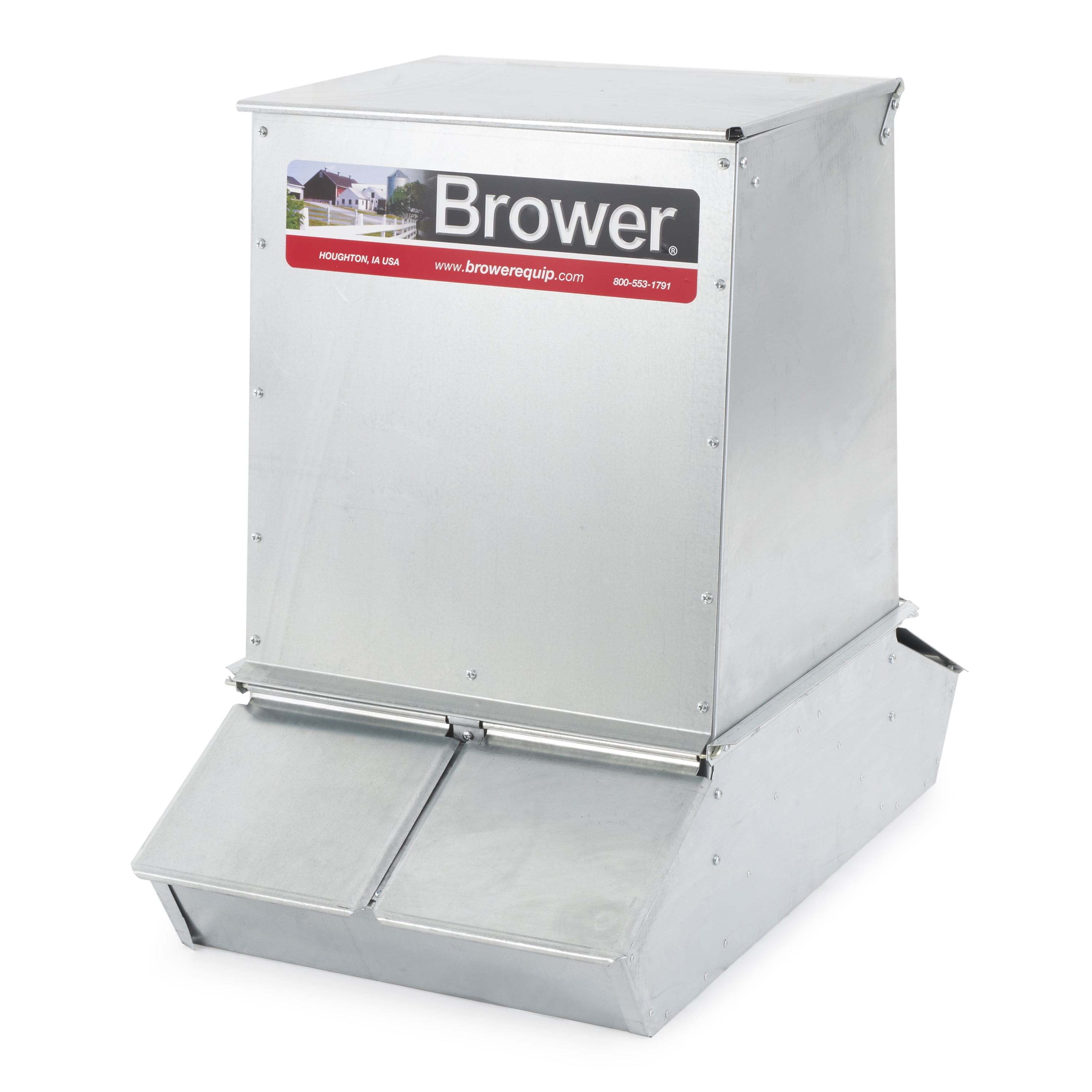 Brower SF74 Gro Fast 4 Door Hog Animal Feeder, 7 Bushels, Feeds 20 Hogs ...