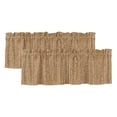 Brown 2 Panels Kitchen Valance, White Dots and Lines Fiber Abstract Art ...