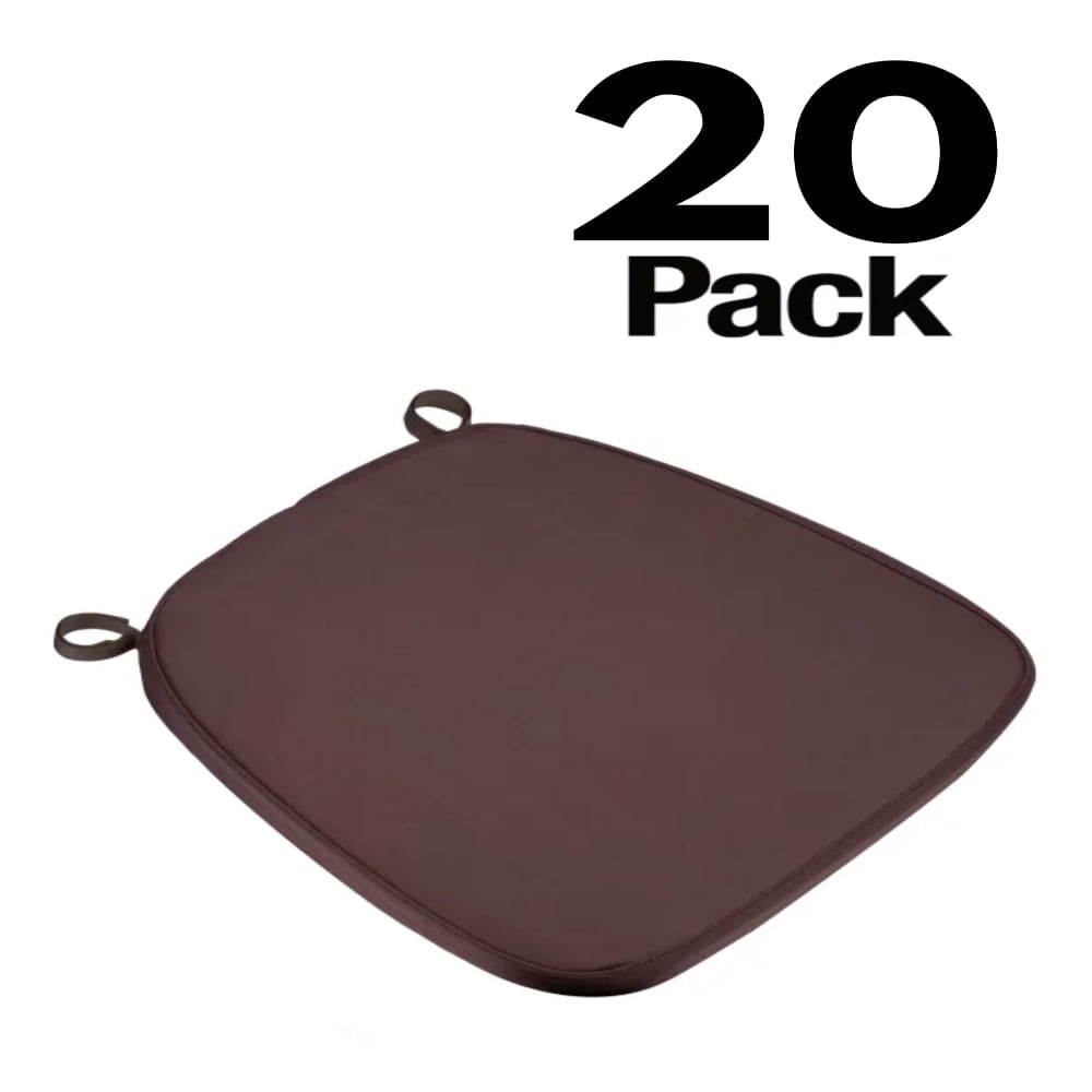 Brown 2" Thick Chiavari Chair Pad, Seat Cushion with Velcro Straps by ...