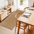 Brown 2'x6' Runner Rug for Hallway Walkway Kitchen Galley, White Dots ...