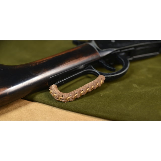 Brown 3.5" Suede Leather Lever Wrap Cover for Lever-Action Rifles and ...