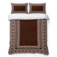Brown 3 Piece Quilt Bedding Set with 2 Pillow Shams, Boho Diamond ...