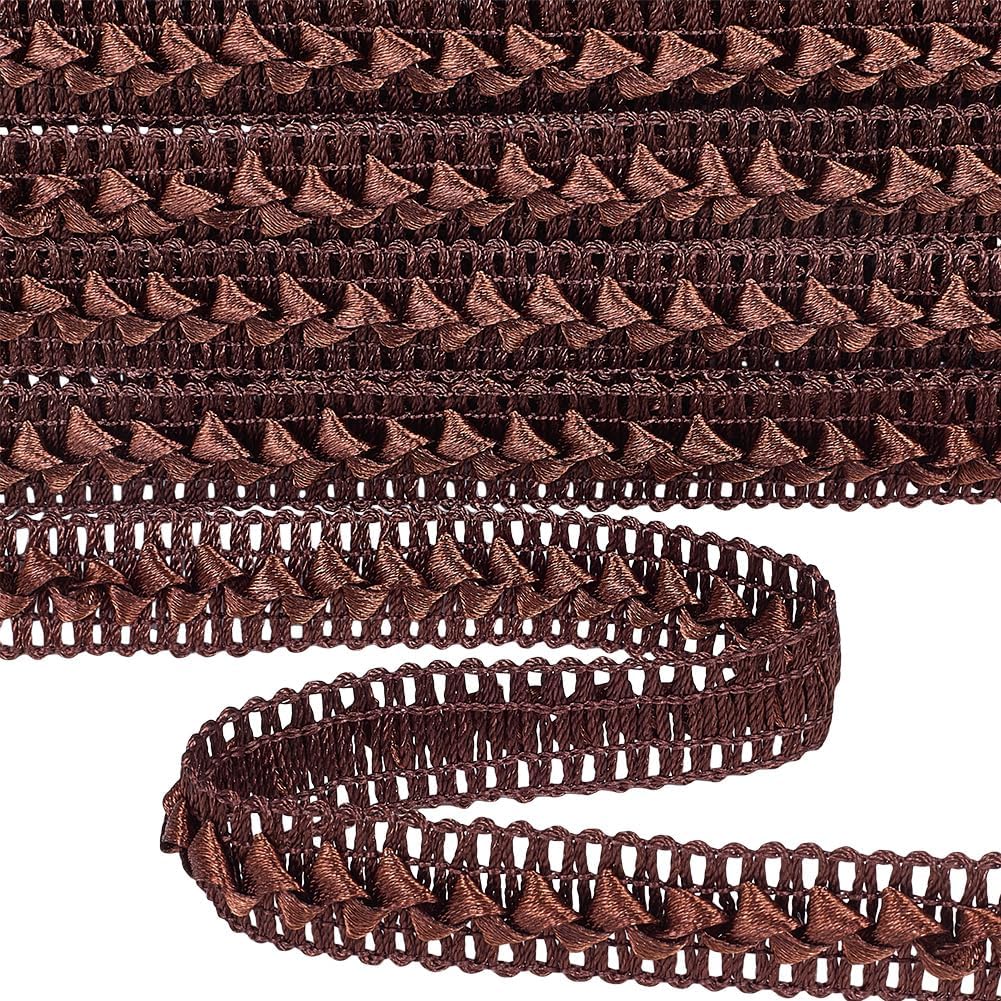 Brown 5 Yards Coconut Brown Braid Gimp Trim Triangle Pattern Woven Lace ...