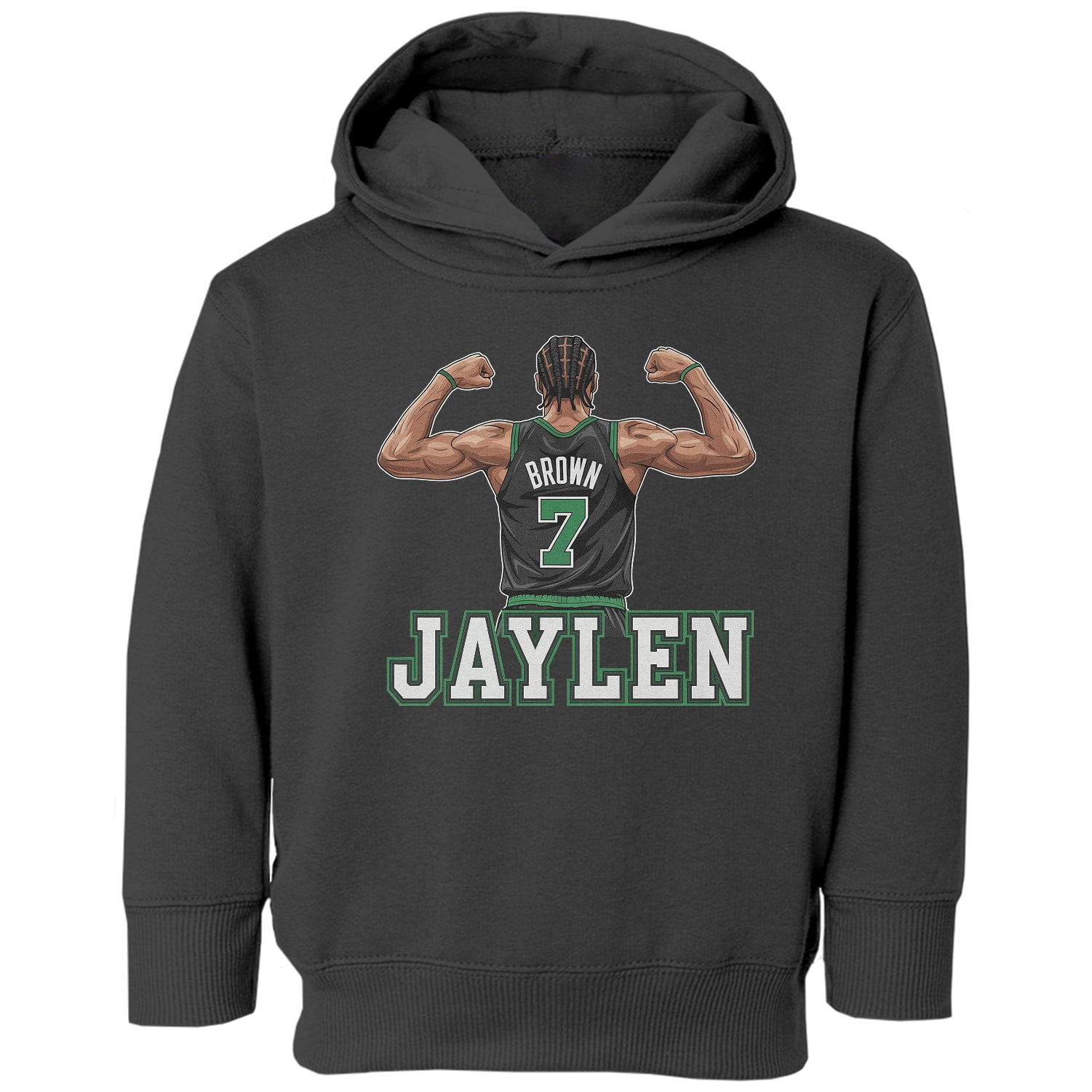Brown #7 Inspired Design - Boston Fans Tribute Toddler Hooded Sweatshirt (Black, 2T) - Walmart.com