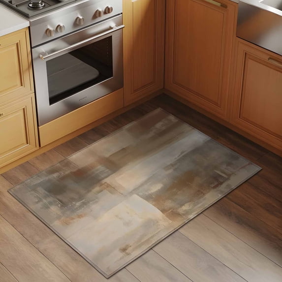 Brown Abstract 2x3 Rug for Entryway Front Door Kitchen Sink Area ...