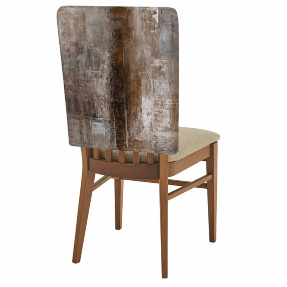 Brown Abstract Chair Back Covers Set of 4 Vintage Graffiti Removable ...