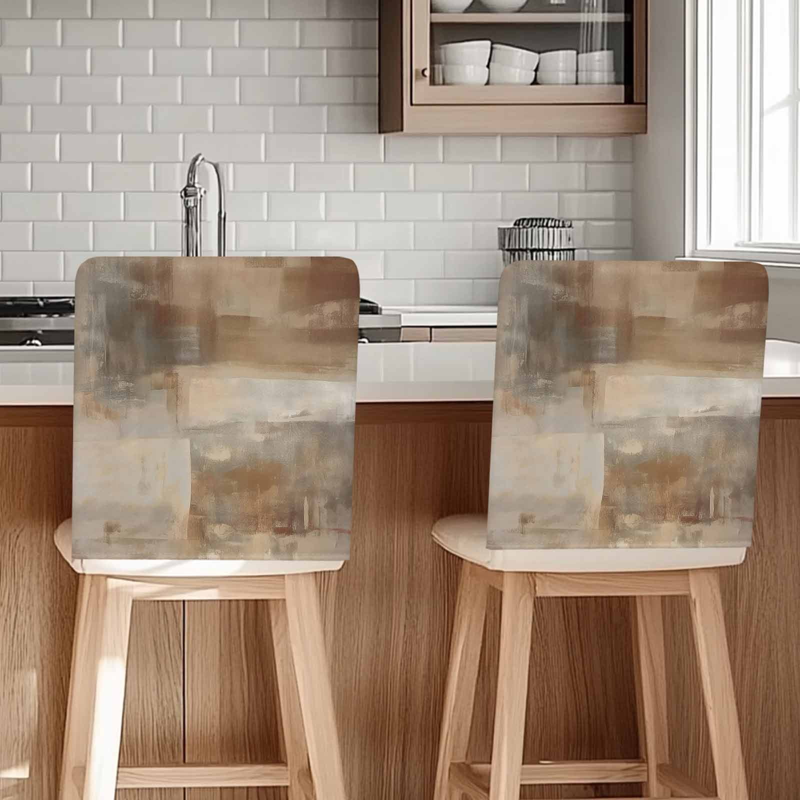 Brown Abstract Chair Covers Set of 4 Texture Gradient Texture ...