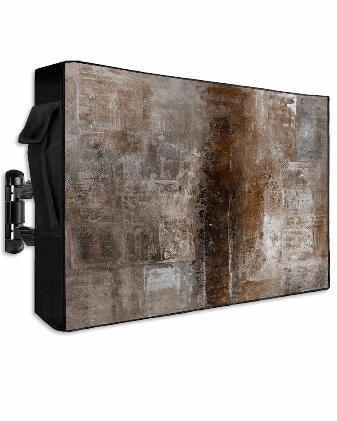 Brown Abstract Outdoor TV Cover 30 to 32 inch Vintage Graffiti Mottled ...