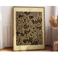 Brown Abstract Woodblock Pattern Wall Art Print - Walmart.com